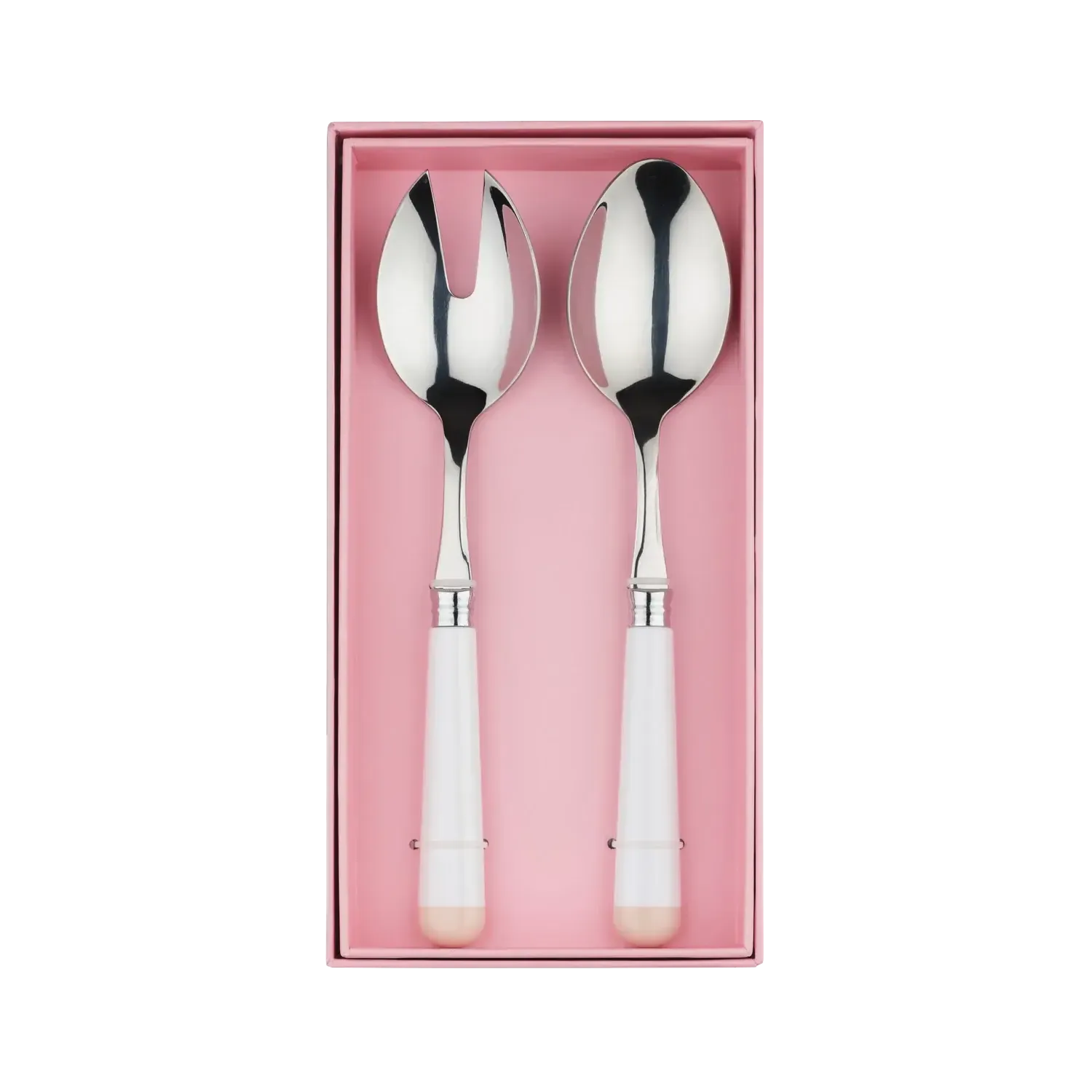 White & Beige Salad Servers – Lot 39 Store & Cafe